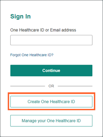 Creating a One Healthcare ID