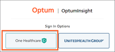 Logging in with One Healthcare ID